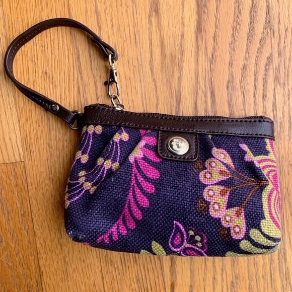 Spartina 449 | Bags | Spartina Linen Leather Firelight Wristlet Mermaid ...